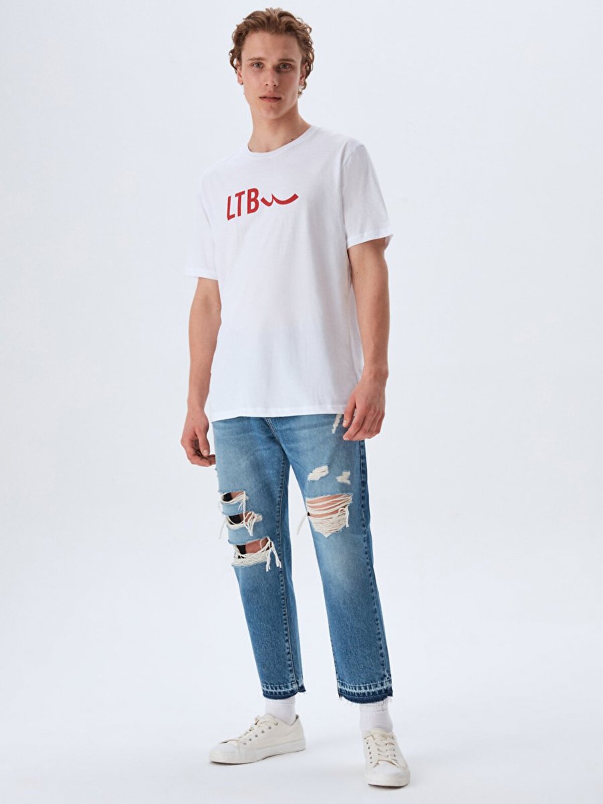 Ltb Logo White T-shirt | T-Shirt | Top Wear | MEN · LTB